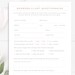Newborn Session Questionnaire, Pre-session Questionnaire, Newborn ...