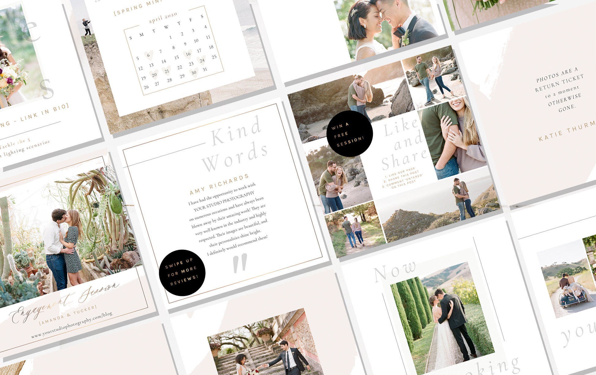 Instagram Template Pack Social Media Templates Photoshop - Etsy