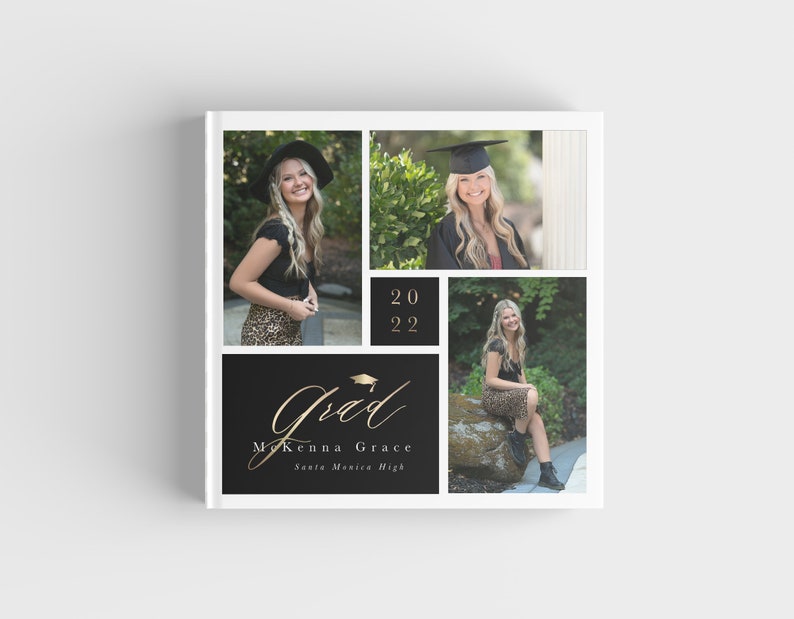 Graduation Photo Album Cover Template, Senior Photo Book Cover, Senior ...