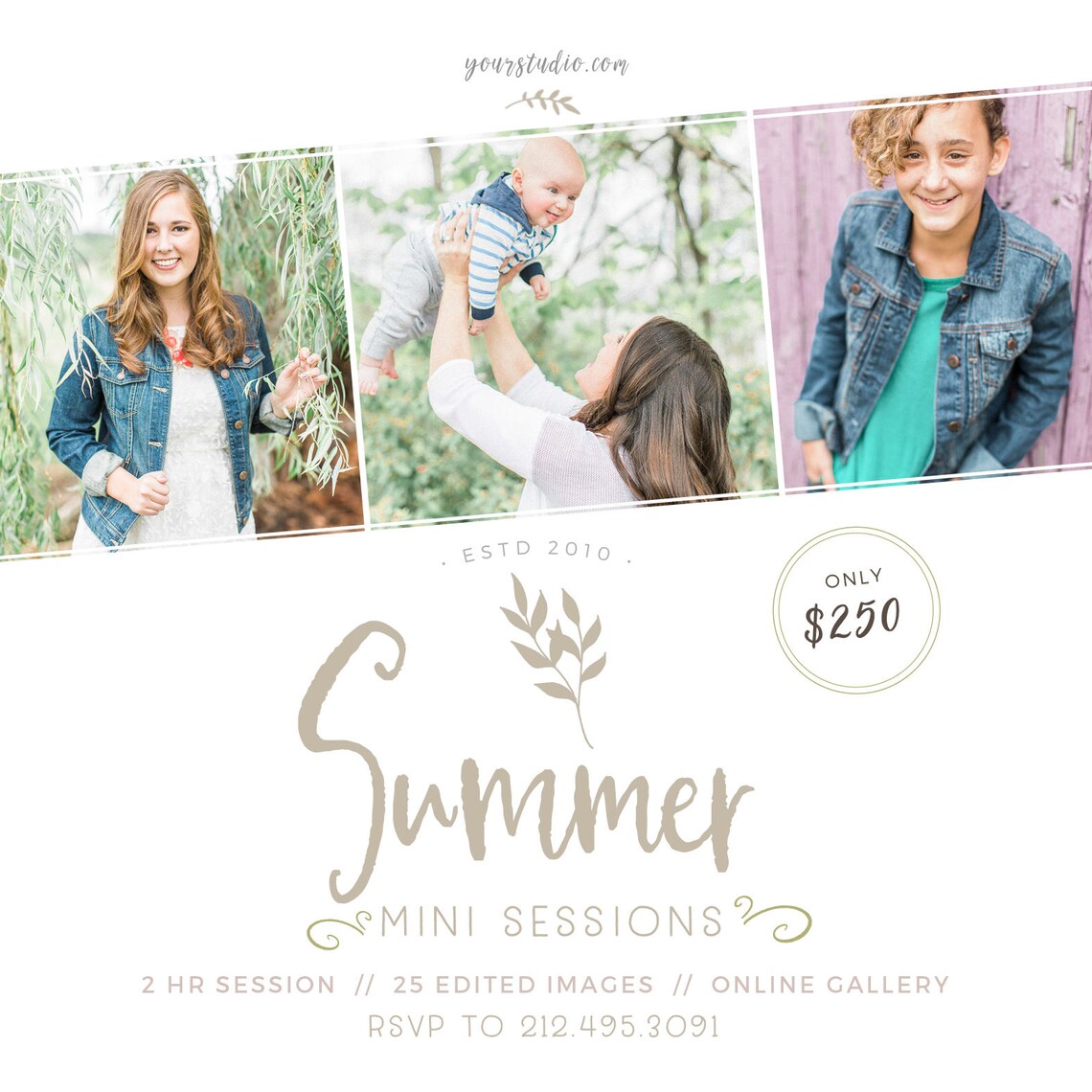 Summer Mini Session Template Photographer Templates - Etsy