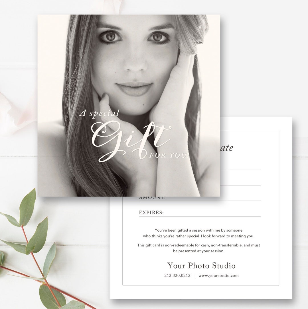 Photography Gift Card Template, Photographer Gift Certificate ...