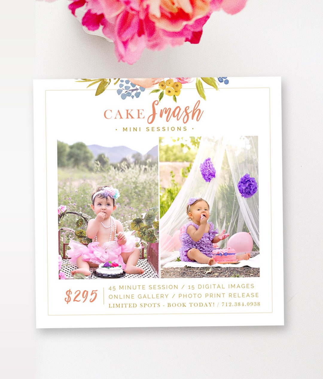 Cake Smash Mini Session Marketing Board, Instagram, Photographer ...