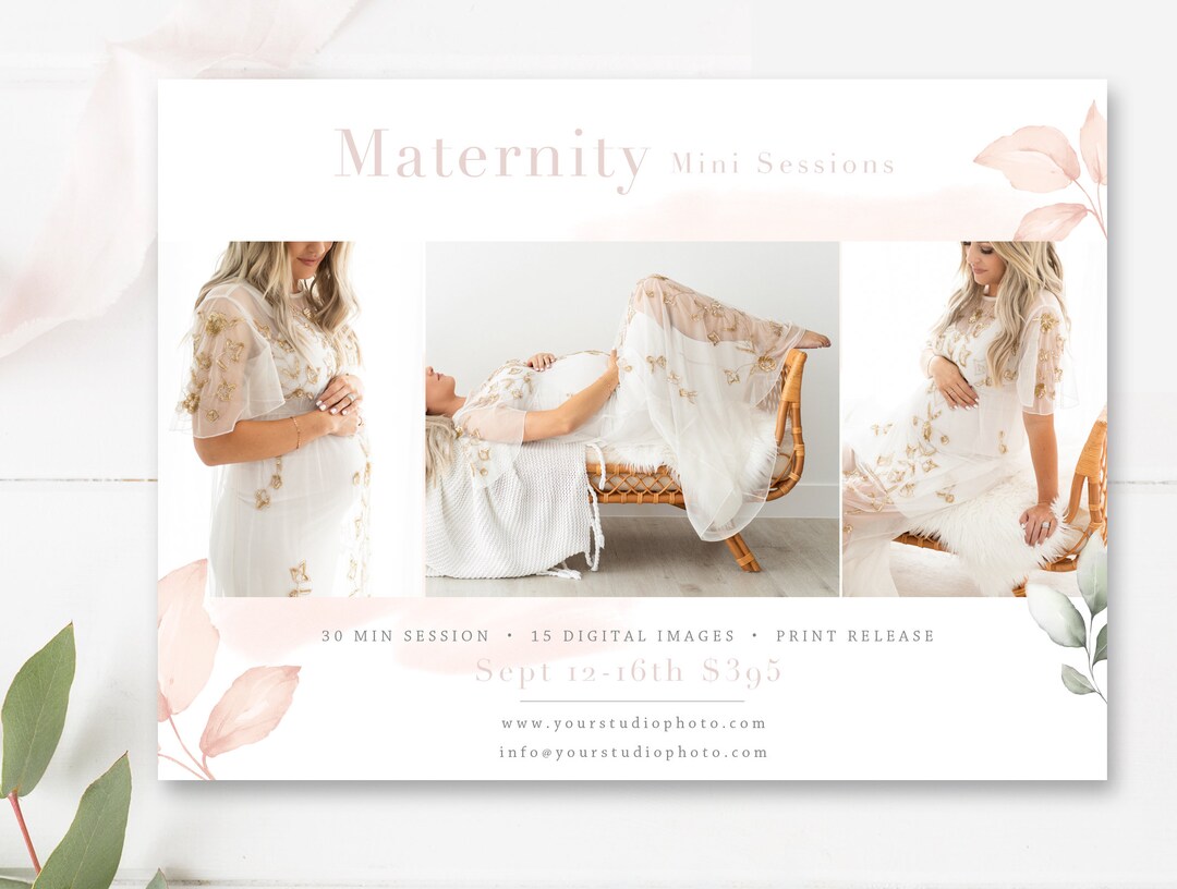 Maternity Mini Session Template, Maternity Photographer Template ...