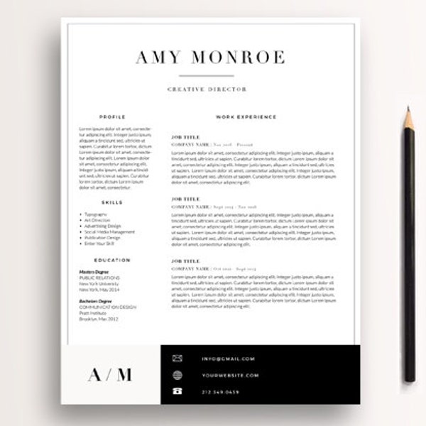 Classic Resume Template - Etsy