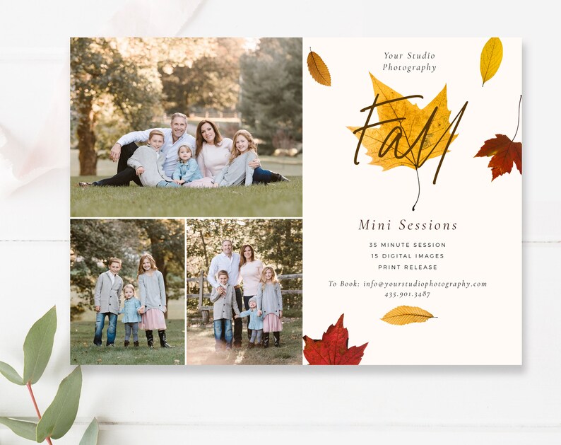Fall Mini Session Template, Photography Marketing Template PSD ...