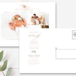 5x7 Promo Card Post Card Template, Photography Branding Templates ...