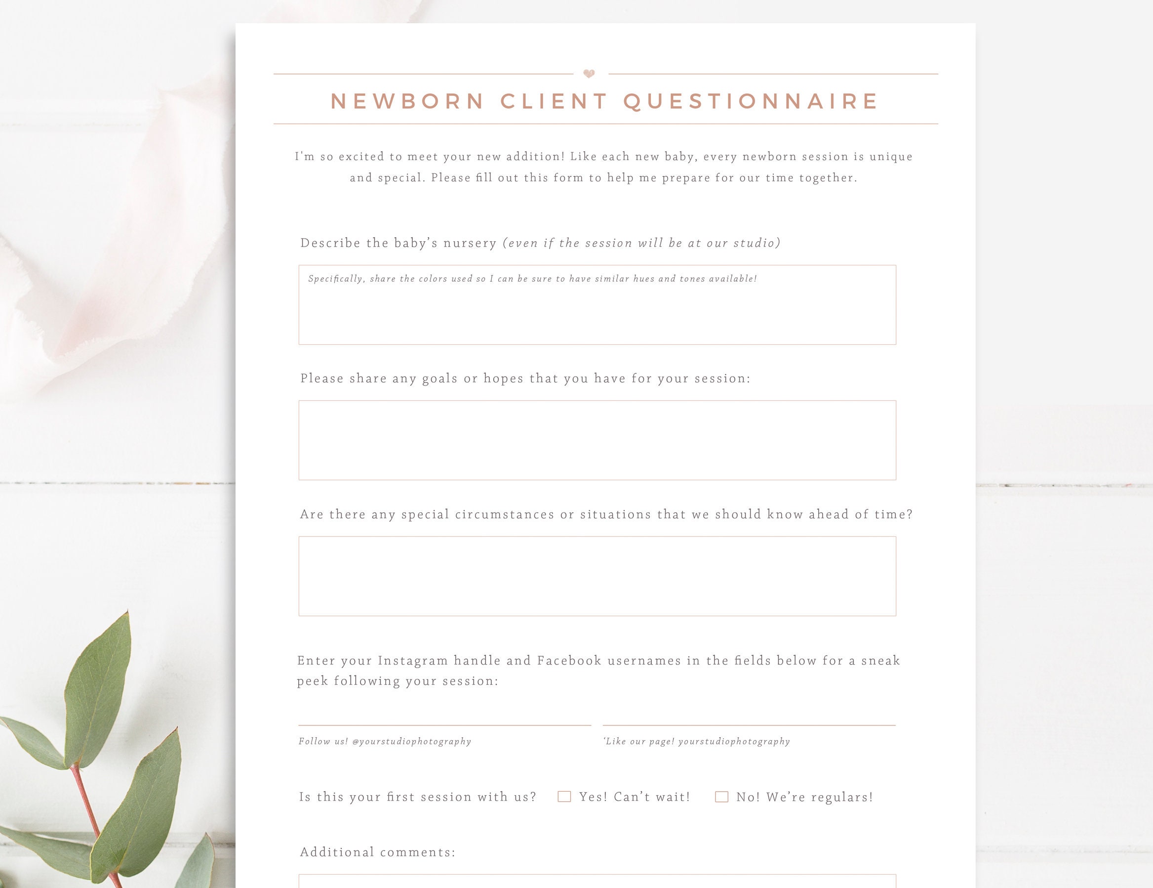 Facebook Questionnaire