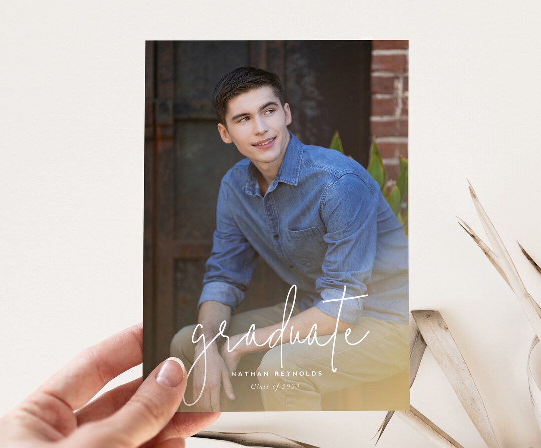 Graduation Invitation 2024 Boy, Guy Graduation Announcement, Graduation ...