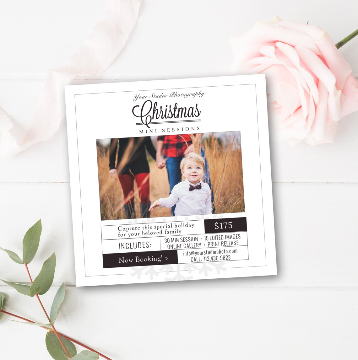Christmas Mini Session Template - Holiday Mini Session Templates for ...