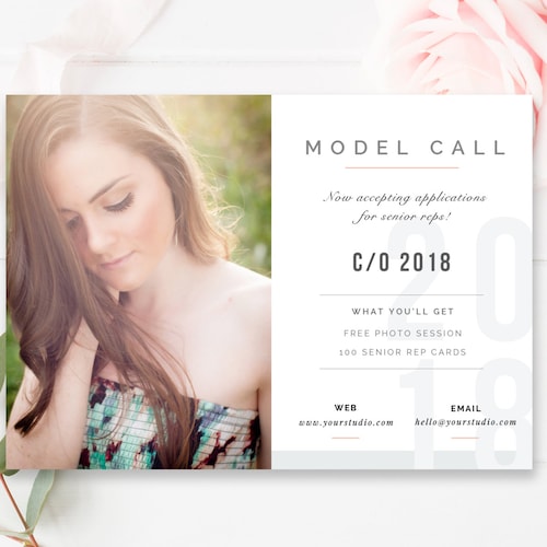 Model Call Template Photography Casting Call Photography | Etsy