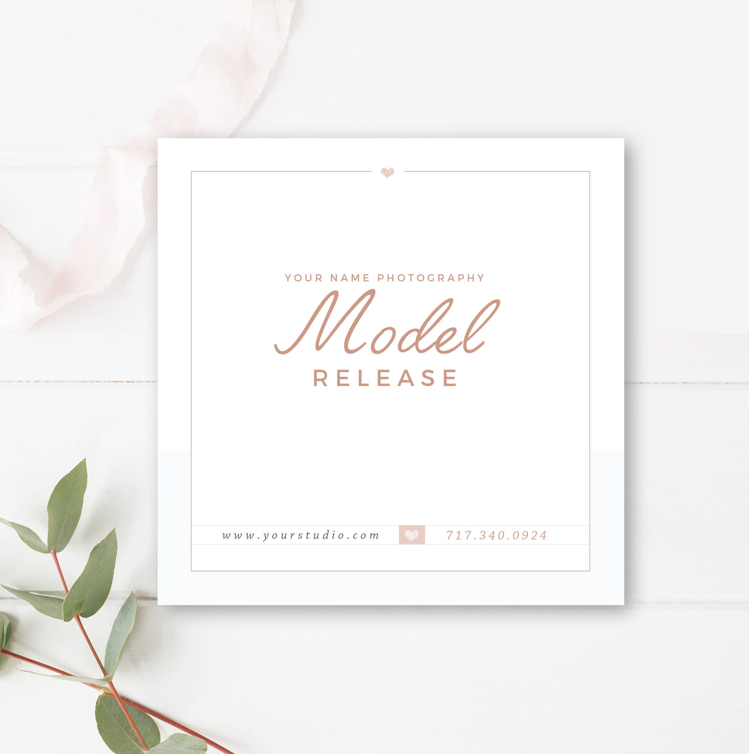 Photographer Model Release Template Photography Business | Etsy