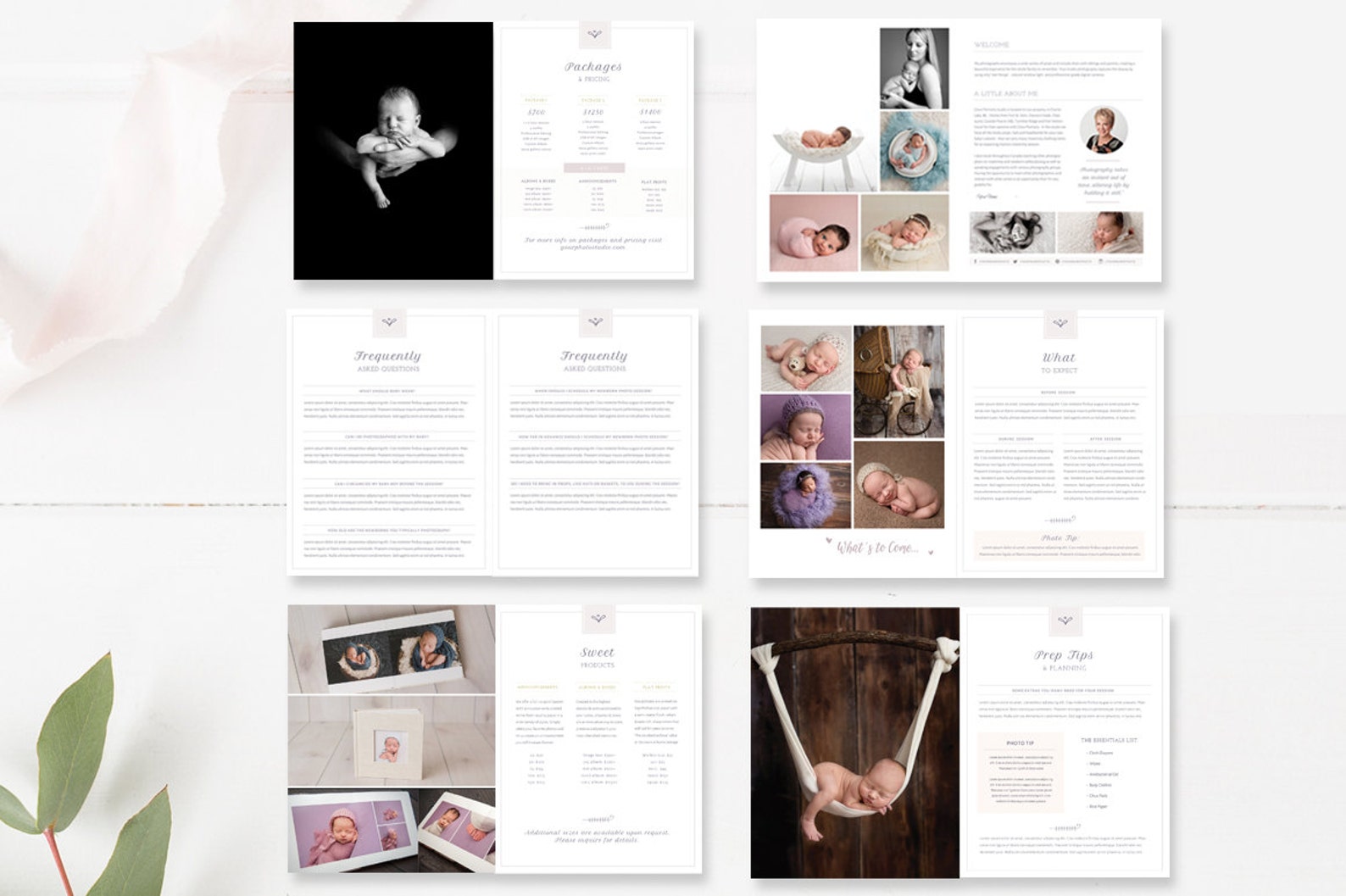 Newborn Photography Magazine Template 22 Pages Newborn - Etsy
