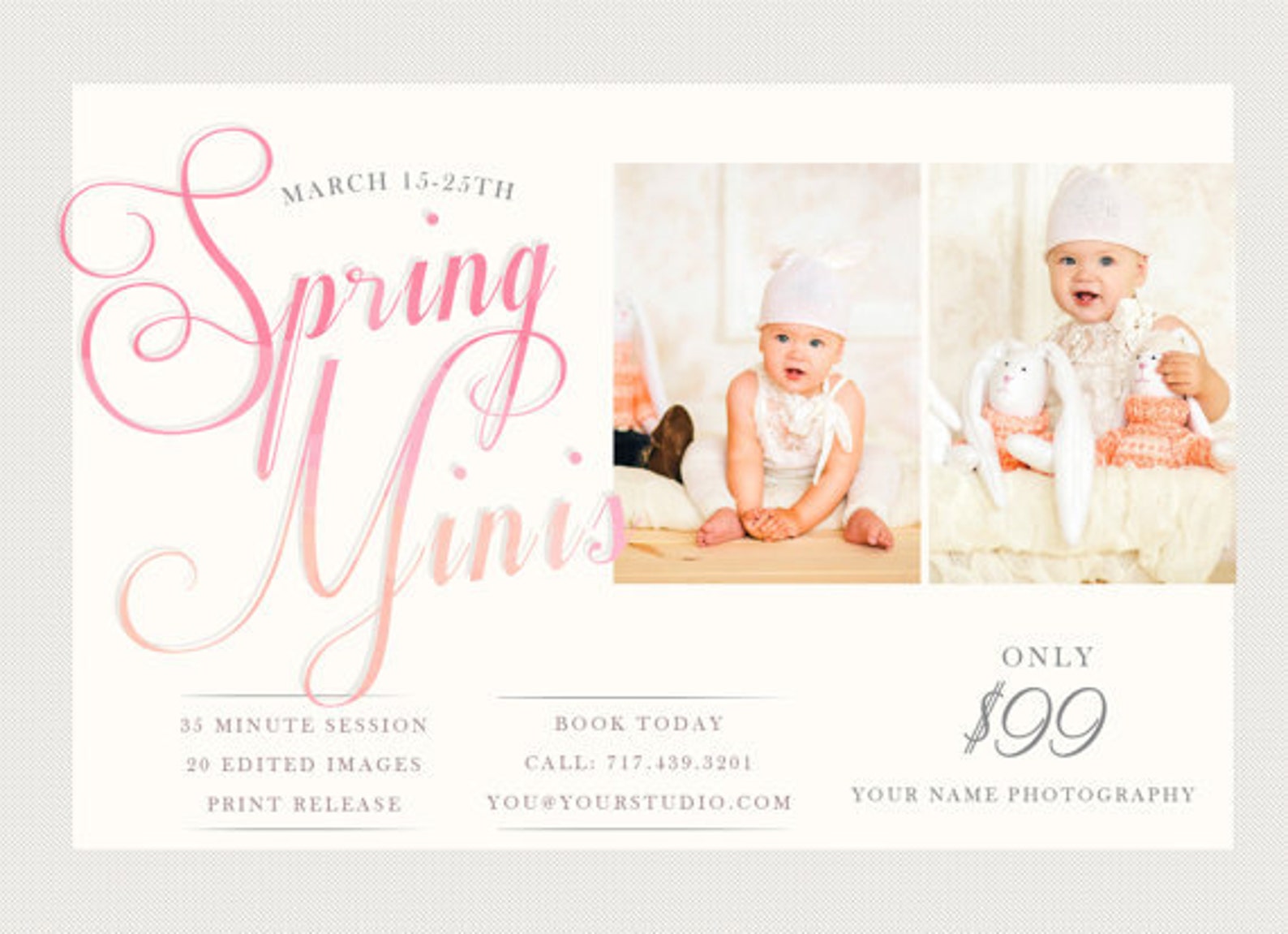 Spring Mini Session Marketing Bundle Marketing Board Flyer - Etsy