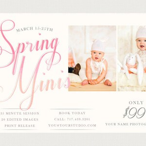 Spring Mini Session Marketing Bundle, Marketing Board Flyer and ...