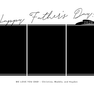 Happy Father's Day Card, Father's Day Photo Card Template, Personalized ...