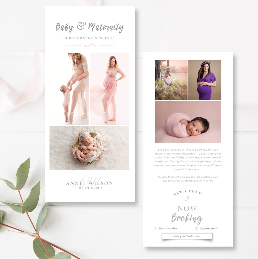 Rack Card Template for Photographers, Lifestyle Photography Pricing ...