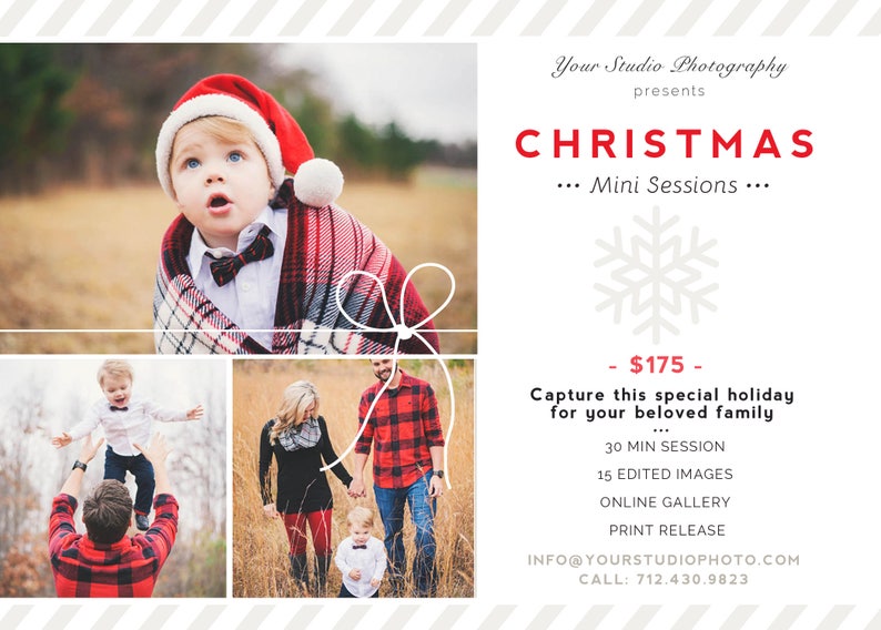Christmas Mini Session Template Holiday Mini Session | Etsy