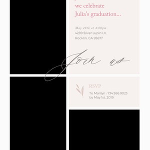 Girls Graduation Card Template, Class of 2023, Senior Graduation ...
