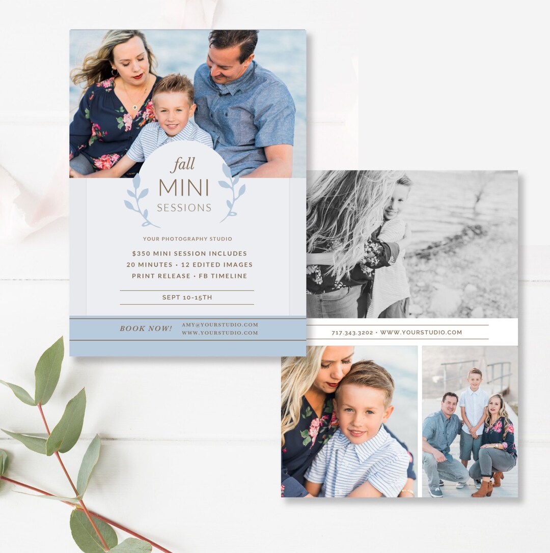 Fall Mini Session Template - Fall Photo Sessions Marketing Board ...