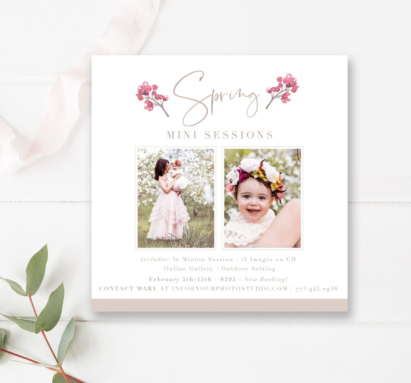 Spring Mini Session Marketing Set Spring Marketing Boards | Etsy
