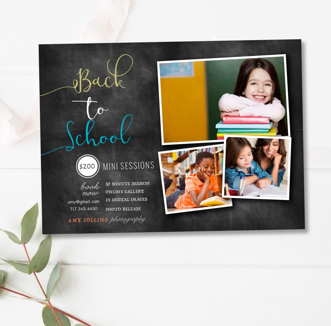 Back to School Mini Session Template, Mini Session Marketing Board ...