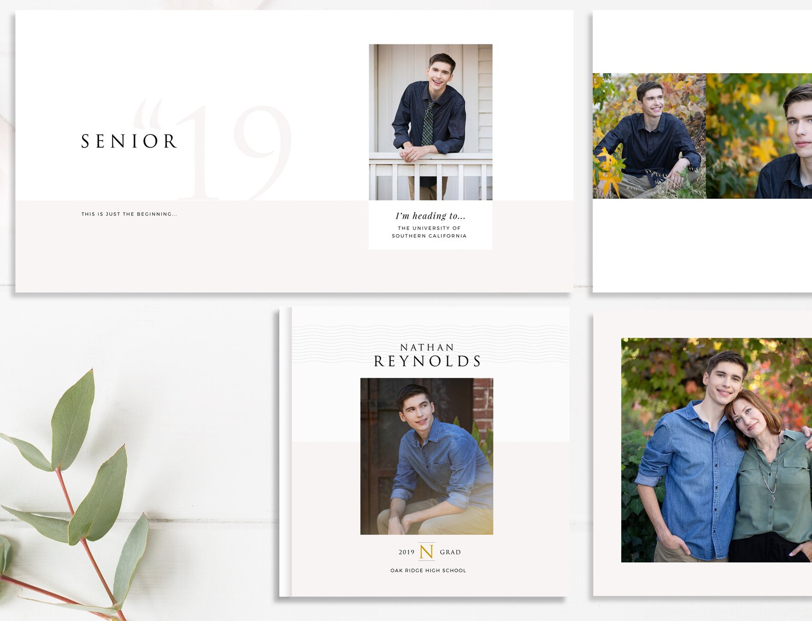 Classic Senior Album Template, Graduation Photo Book Template ...