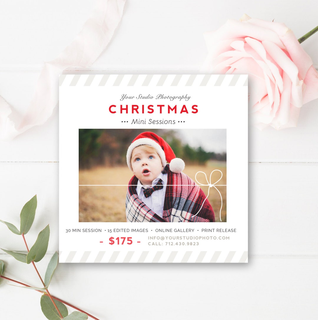 Christmas Mini Session Template - Holiday Mini Session Templates for ...