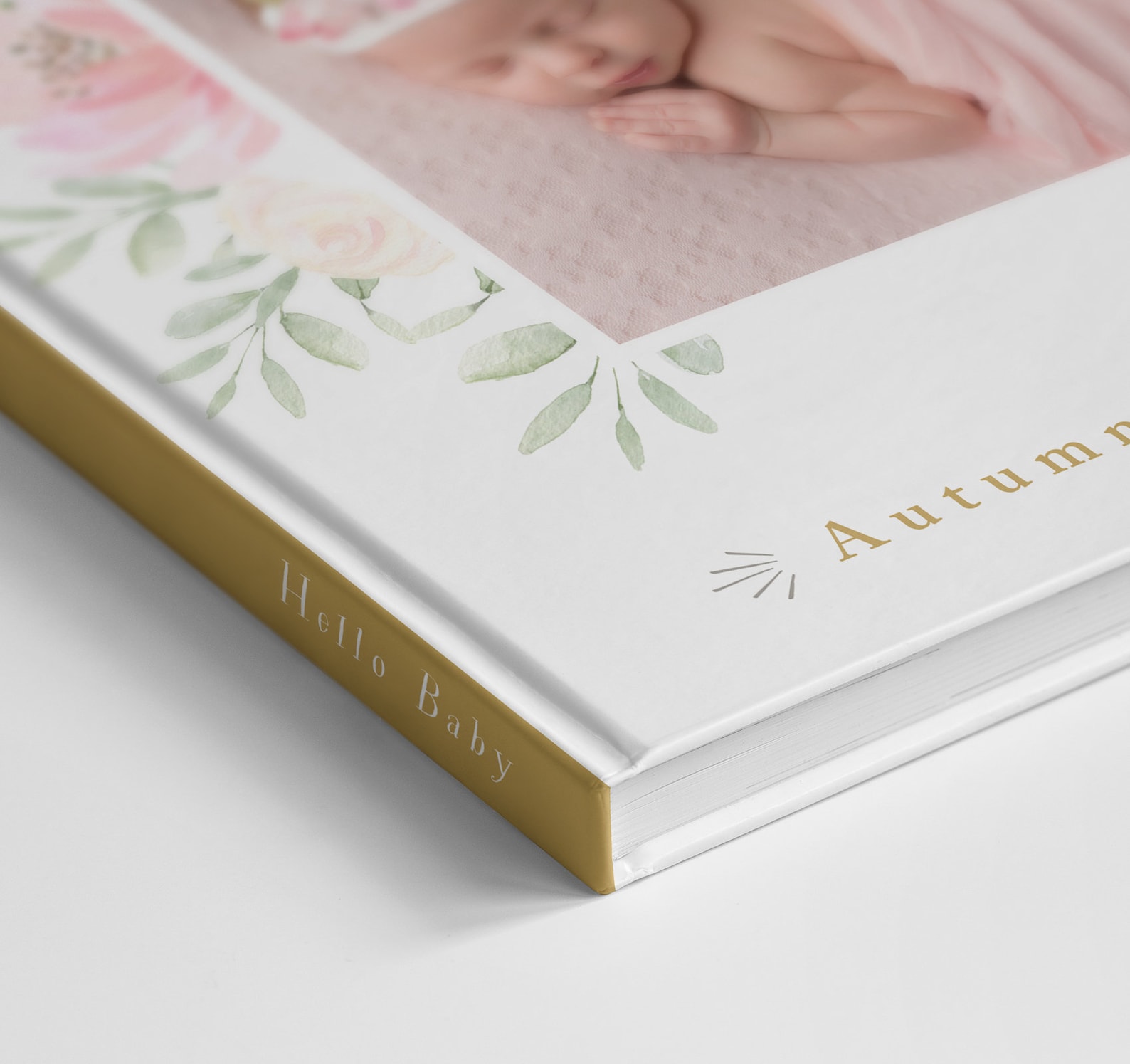 Baby Girl Photo Album Template, Floral Girls Newborn Album Template ...