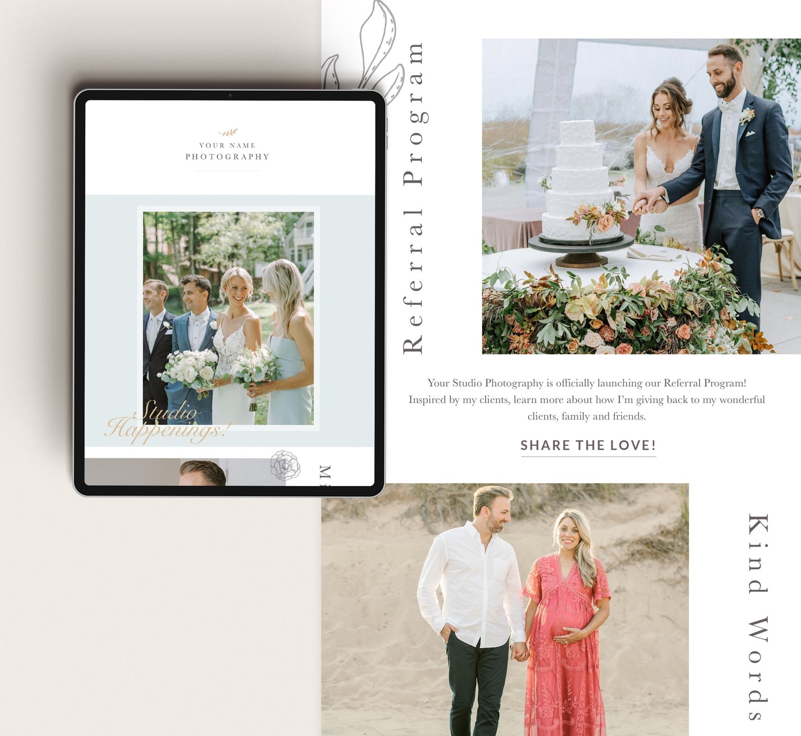 Email Newsletter Template for Photoshop Photography Marketing | Etsy
