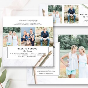 Back to School Mini Session Marketing Set, Back-to-school Templates ...