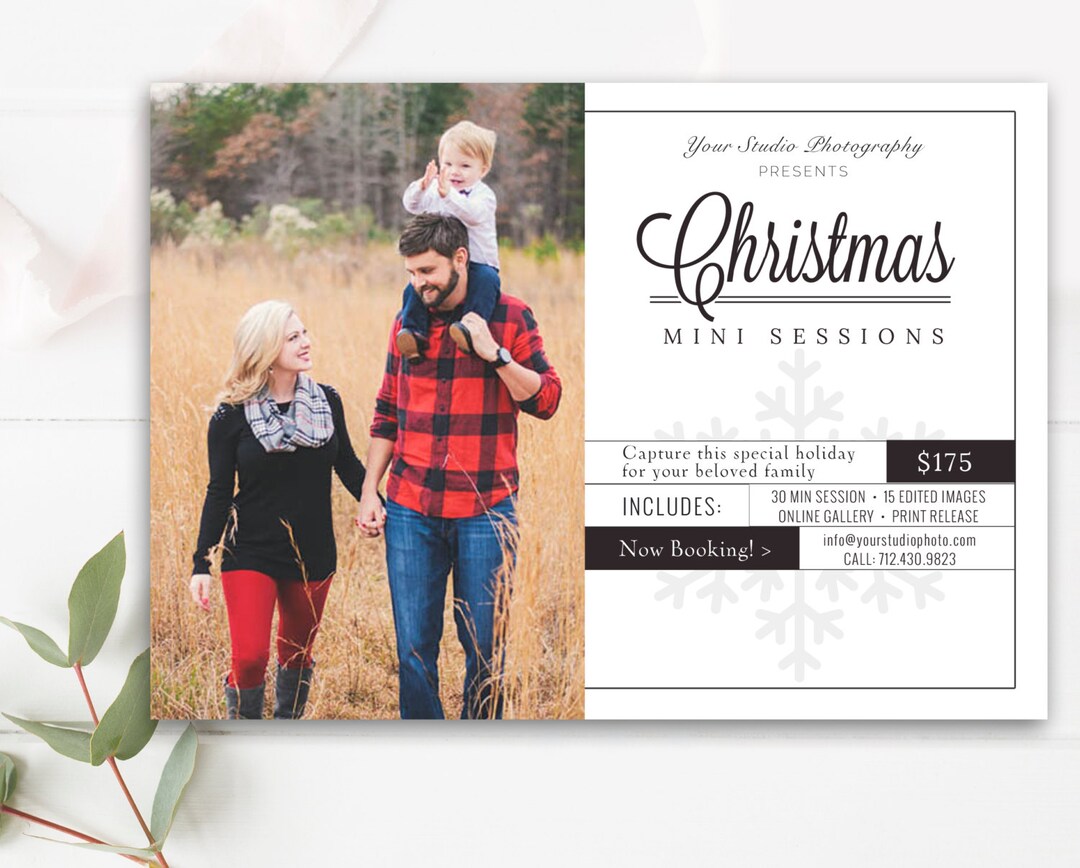 Christmas Mini Session Template - Holiday Mini Session Templates for ...