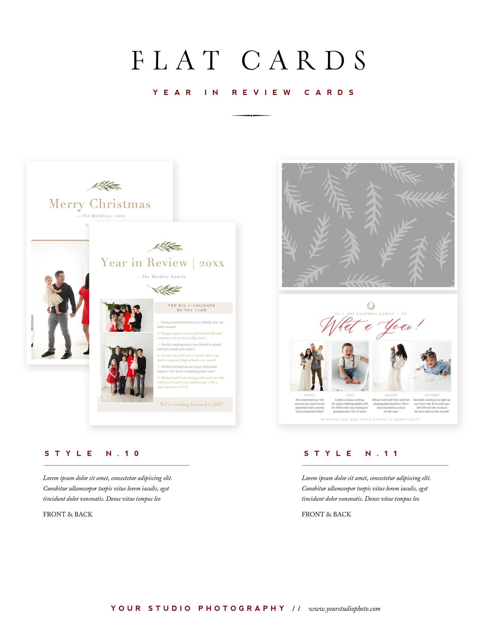 Christmas Card Catalog Template Catalog Photoshop Template - Etsy