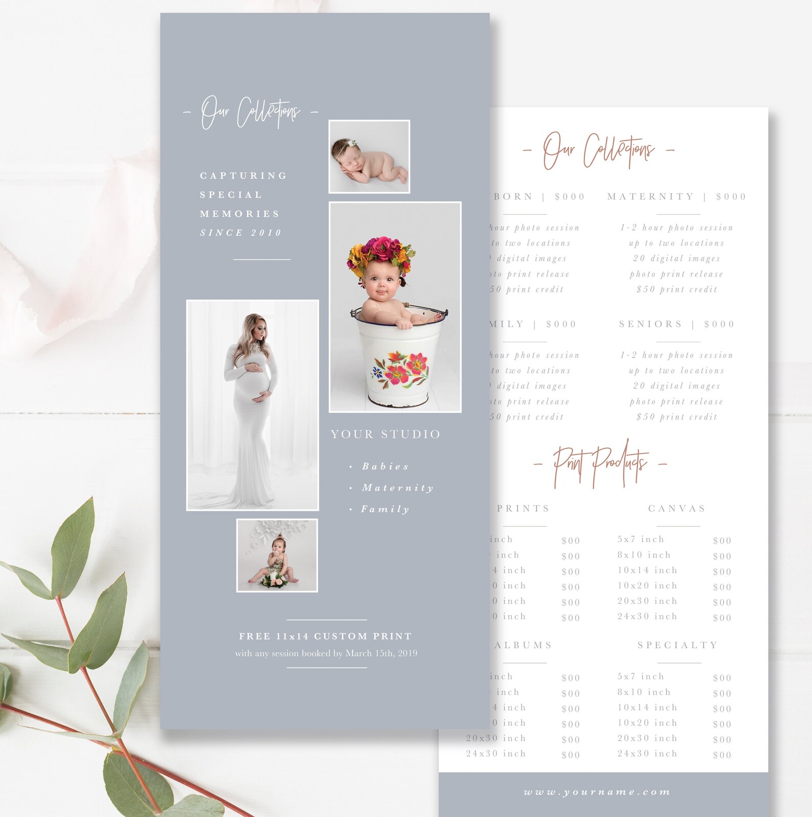 4x8 Rack Card Template for Photographers Photography - Etsy