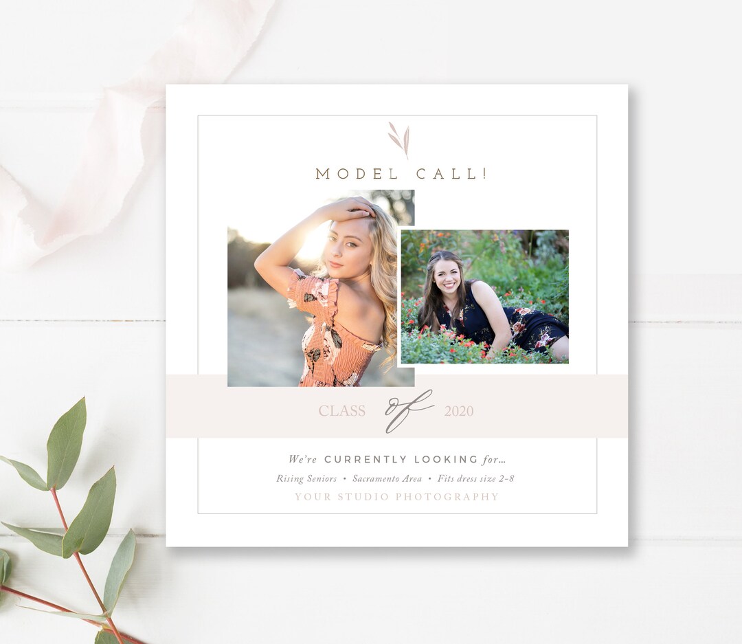 Senior Model Call Template, Photography Casting Call, Senior ...