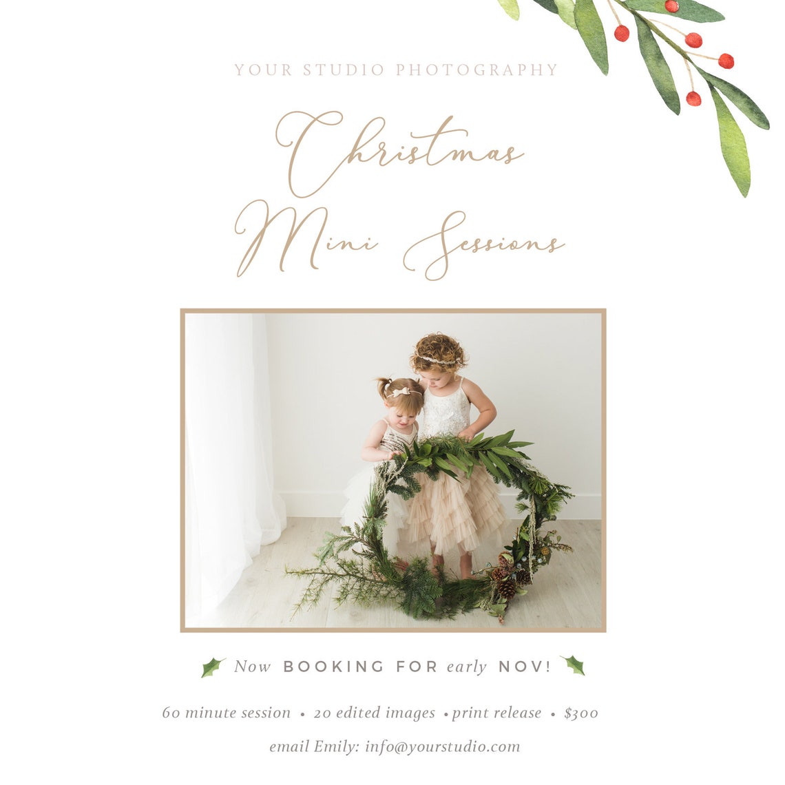 Christmas Mini Session Template Christmas Minis Template | Etsy