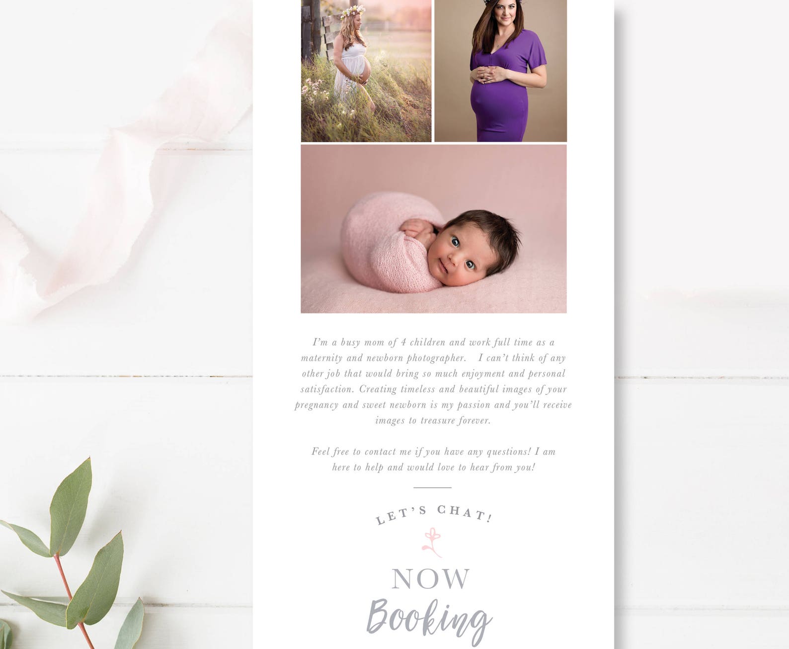 Rack Card Template for Photographers Lifestyle Photography | Etsy