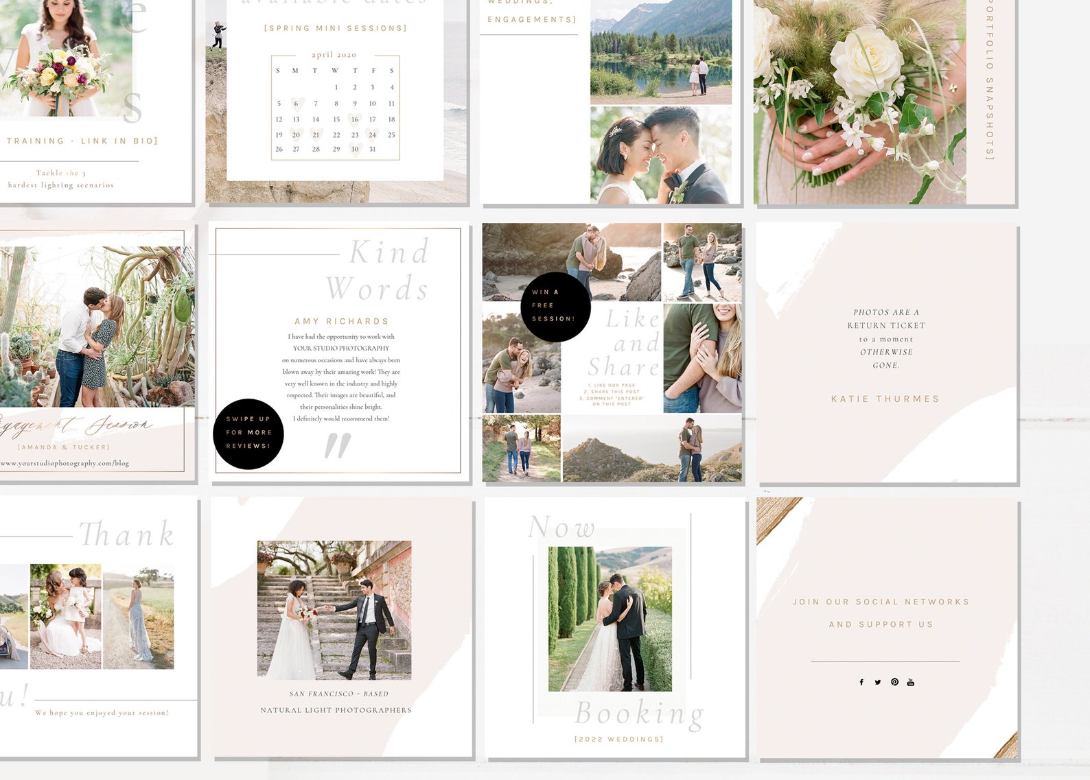 Instagram Template Pack Social Media Templates Photoshop - Etsy