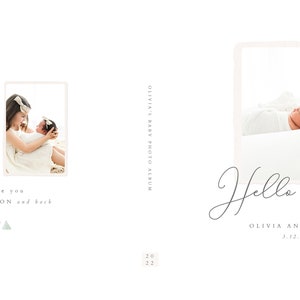 Baby Photo Album Cover Template, Baby Photo Book Cover, Newborn ...