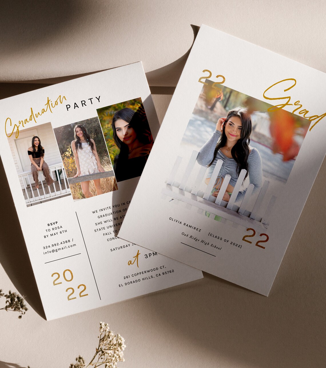 Modern Graduation Announcement Template Class of 2022 Senior - Etsy