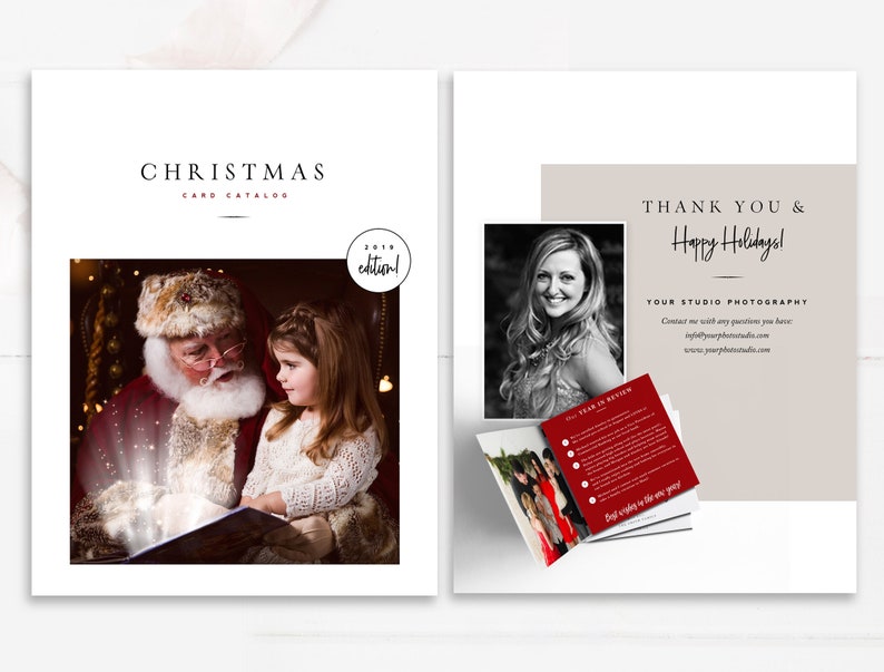 Christmas Card Catalog Template Catalog Photoshop Template - Etsy