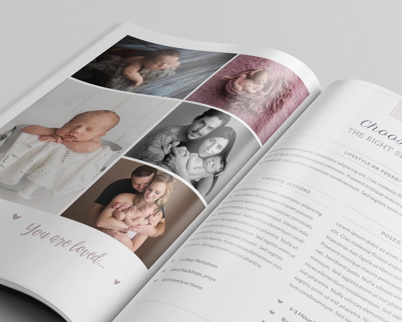 Newborn Photography Magazine Template 22 Pages Newborn - Etsy