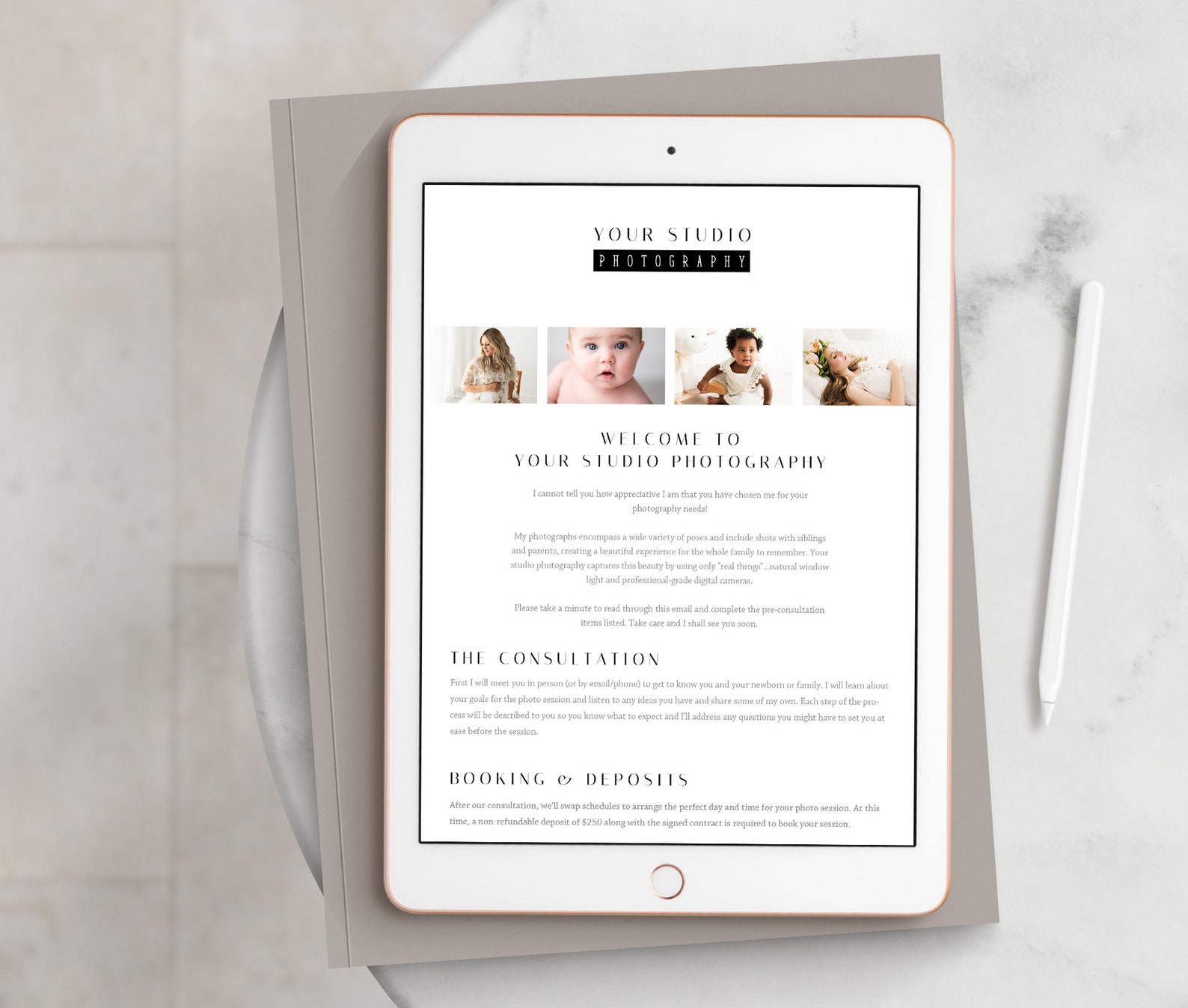 Email Newsletter Template for Photoshop Photography Welcome | Etsy