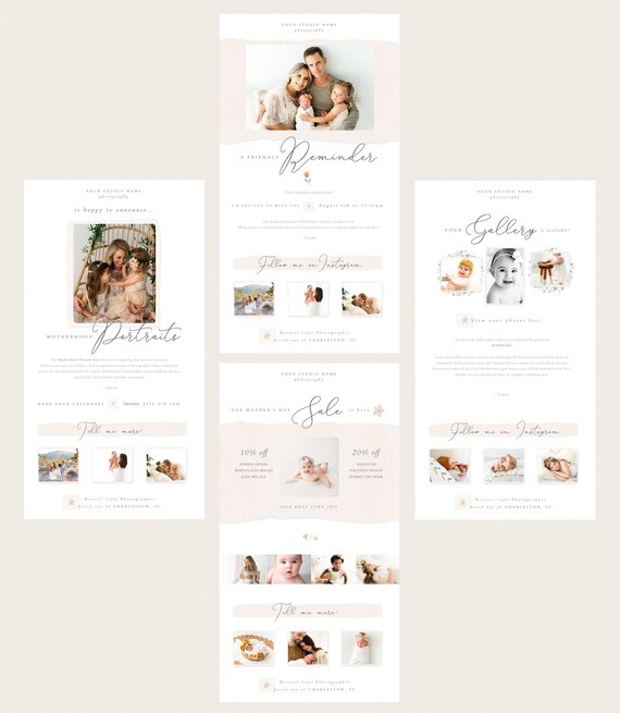 Deckle Edge Photographer Email Template Bundle Photographer | Etsy