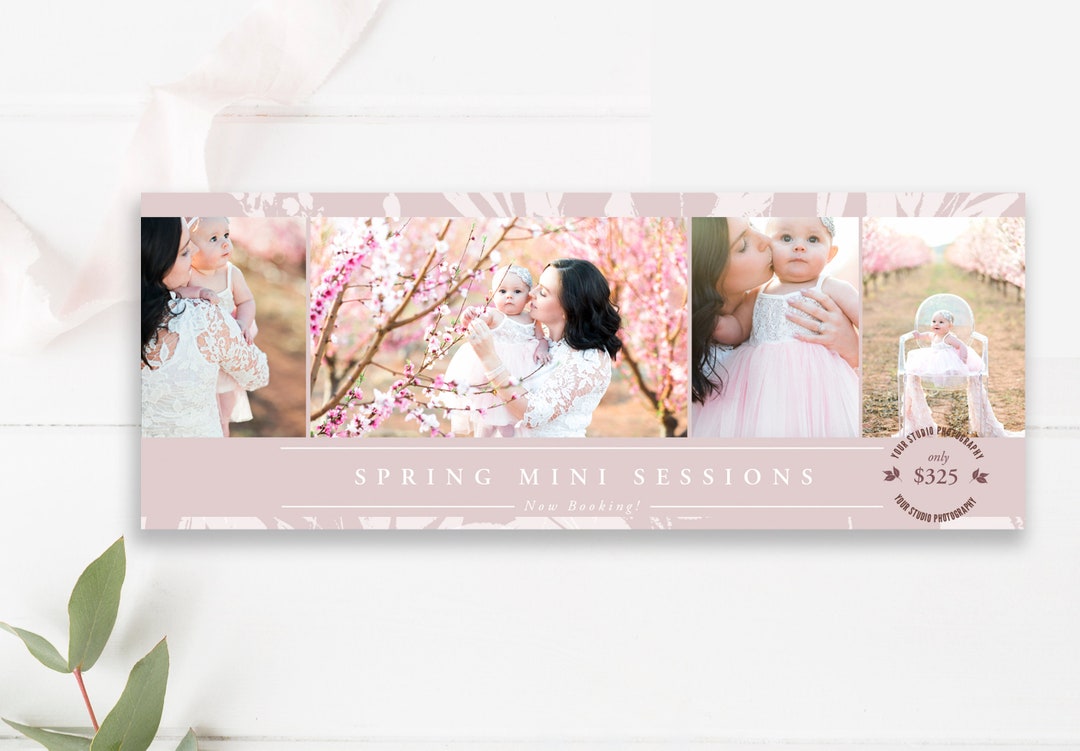 Elegant Spring Mini Sessions Facebook Cover Banner, Facebook Cover ...