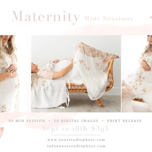 Maternity Mini Session Template, Maternity Photographer Template ...
