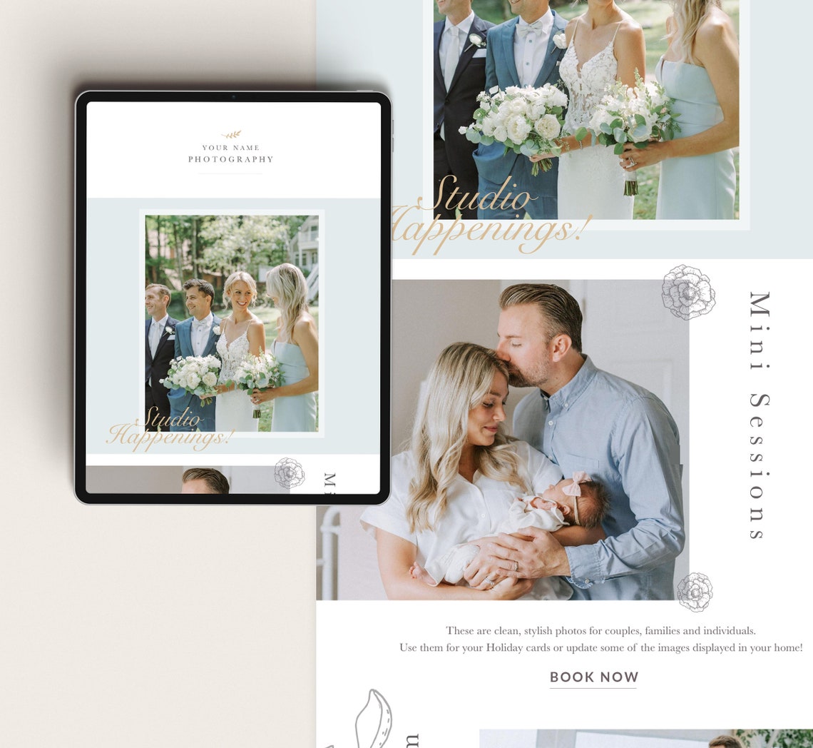 Email Newsletter Template for Photoshop Photography Marketing - Etsy