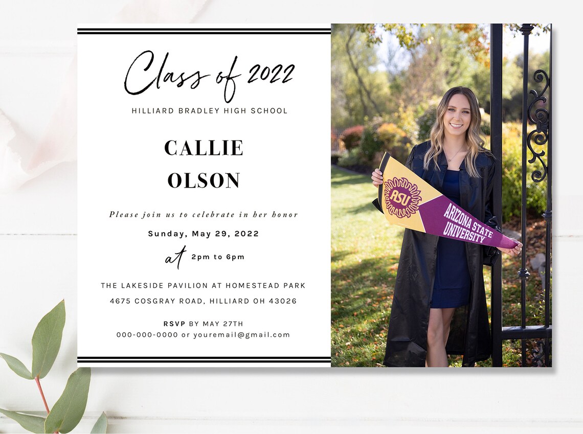 EDITABLE Graduation Party Invitation Class of 2022 Graduation - Etsy