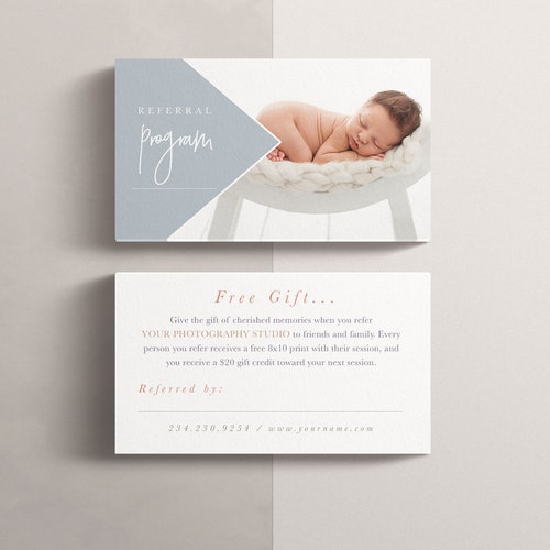 Photography Referral Card Template Photoshop Template - Etsy