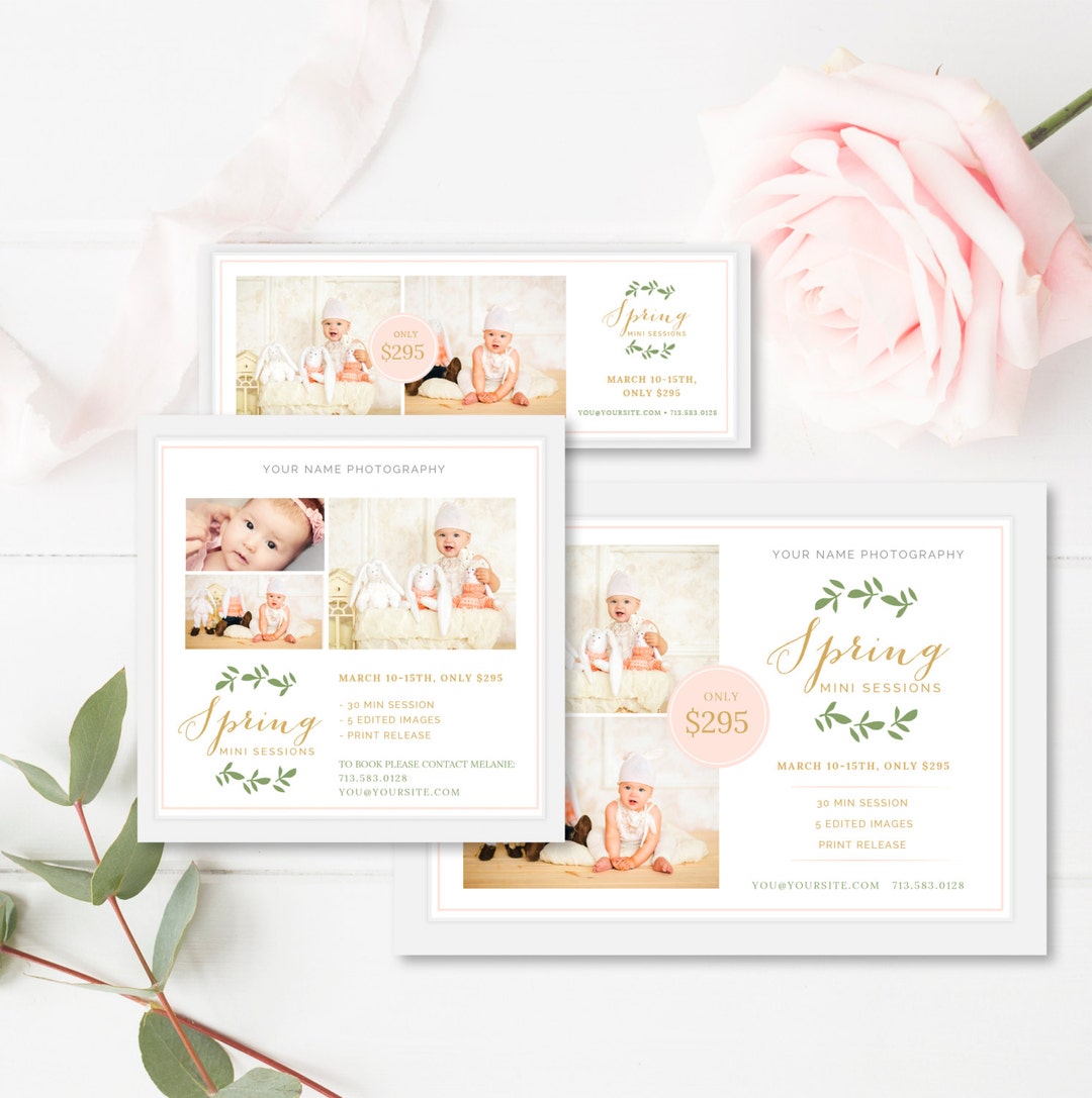 Spring Mini Session Marketing Bundle, Photographer Marketing Sets ...