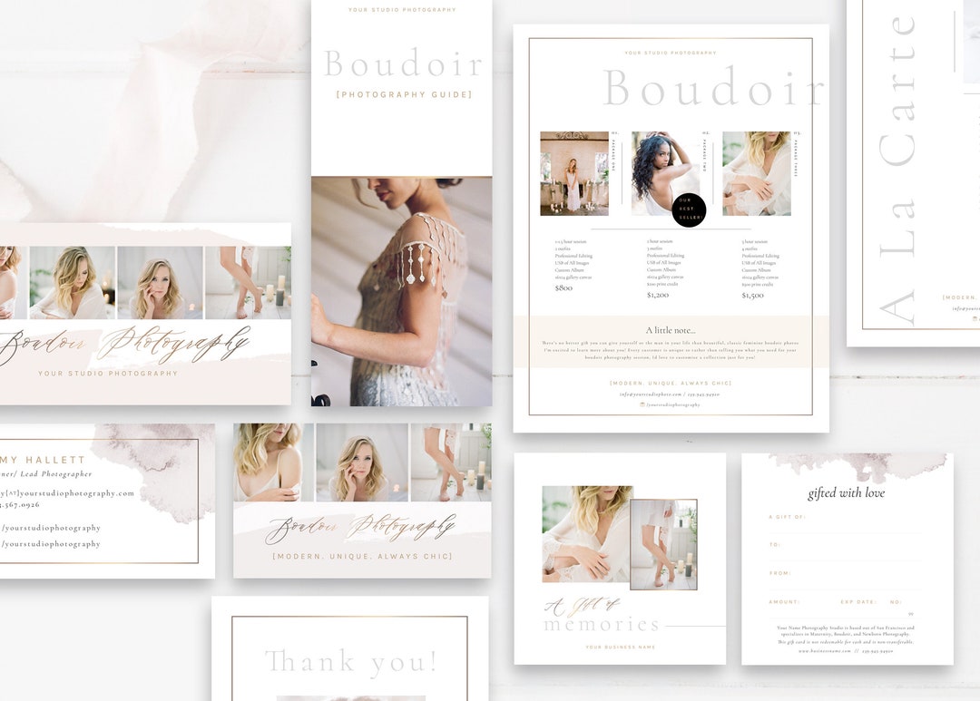 Printable Templates for Photographers, Luxe Photography Marketing Suite ...